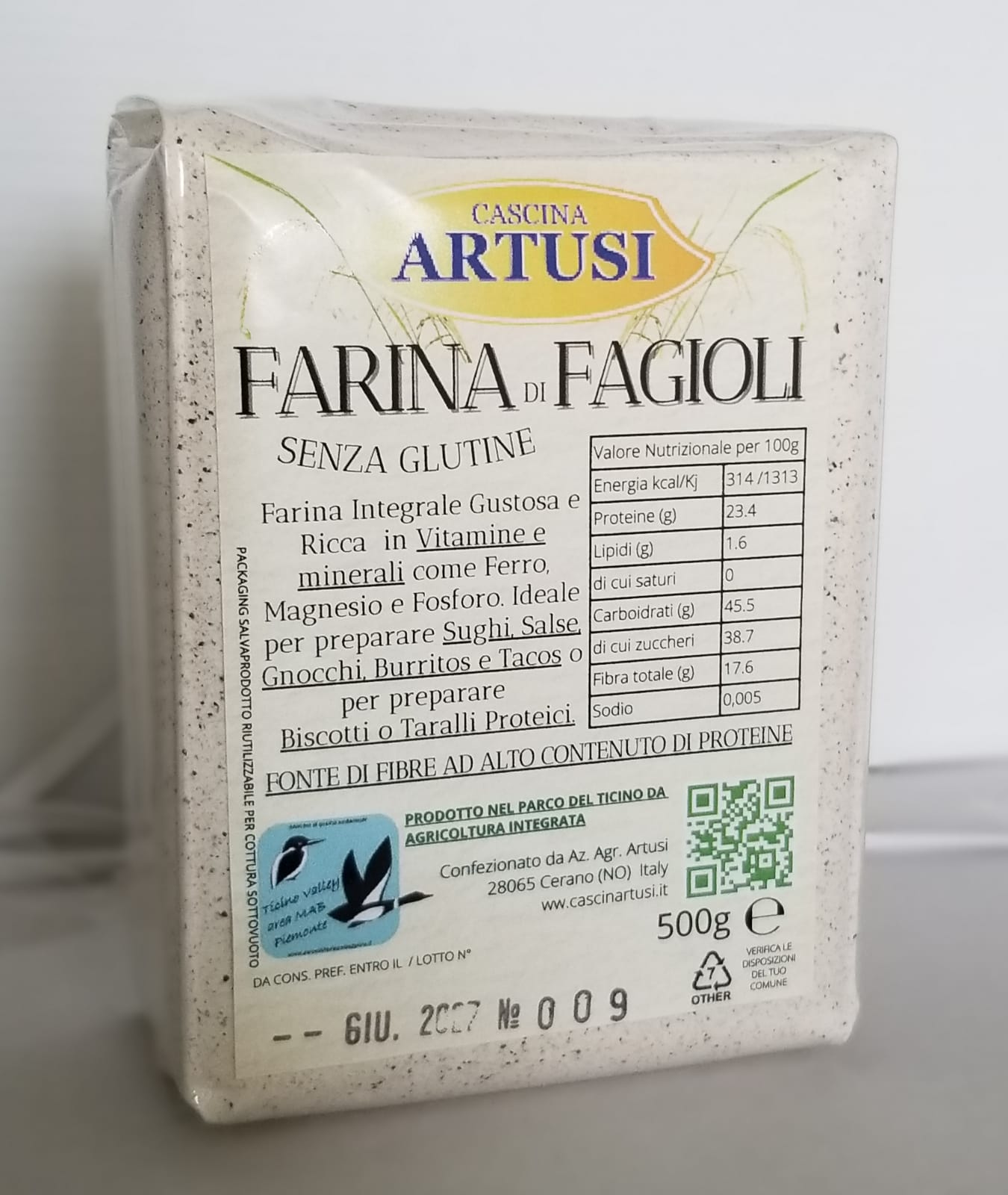 Farina di fagioli Neri Senza Glutine Macinati a Pietra - cascina artusi ...
